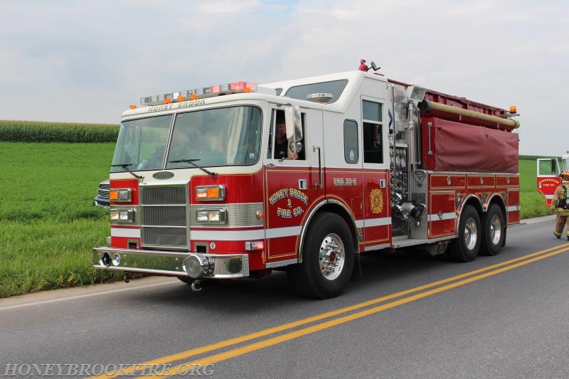 Engine & Tanker go to White Horse 2 alarm fire - Honey Brook Fire Company